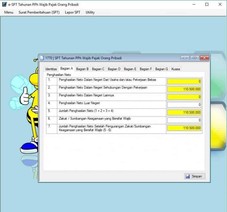 Panduan Formulir SPT 1770 di Aplikasi e-SPT Pajak Pribadi Tahunan