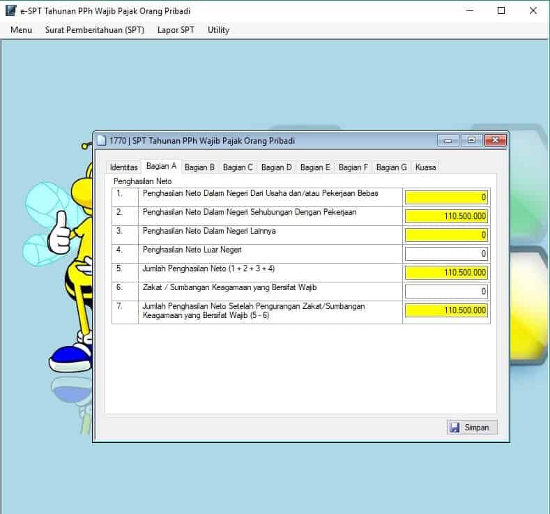 Panduan Formulir SPT 1770 di Aplikasi e-SPT Pajak Pribadi Tahunan