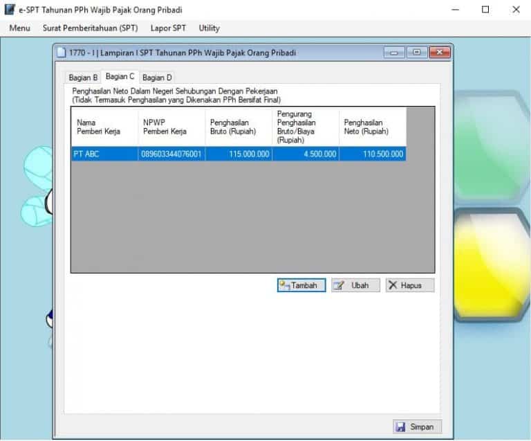 Panduan Formulir SPT 1770 di Aplikasi e-SPT Pajak Pribadi Tahunan