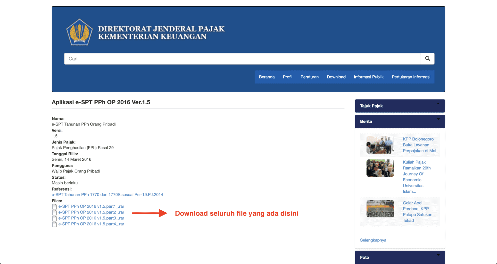 Panduan Lengkap Instalasi Aplikasi e-SPT Pelaporan SPT Tahunan OP