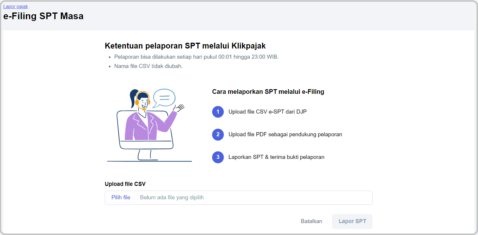 Tata Cara Pelaporan SPT Masa PPh Pasal 21 Online