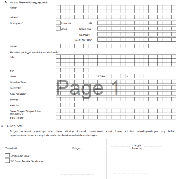 Formulir Pendaftaran NPWP Terbaru!
