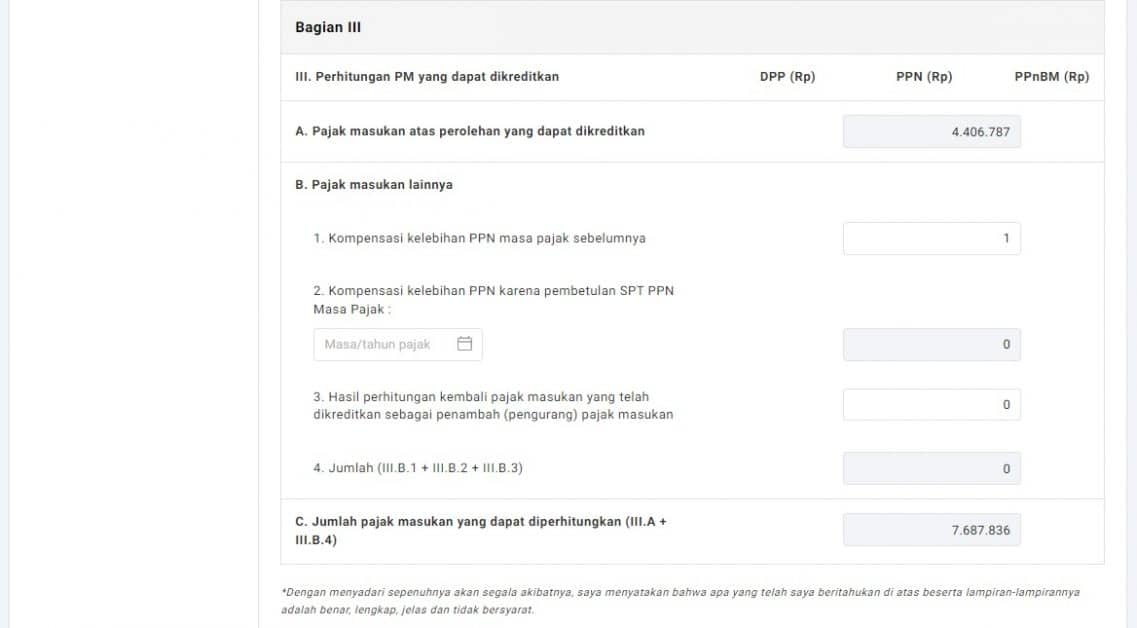 Bentuk Pengisian dan Contoh SPT Masa PPN Adalah Berikut ini!
