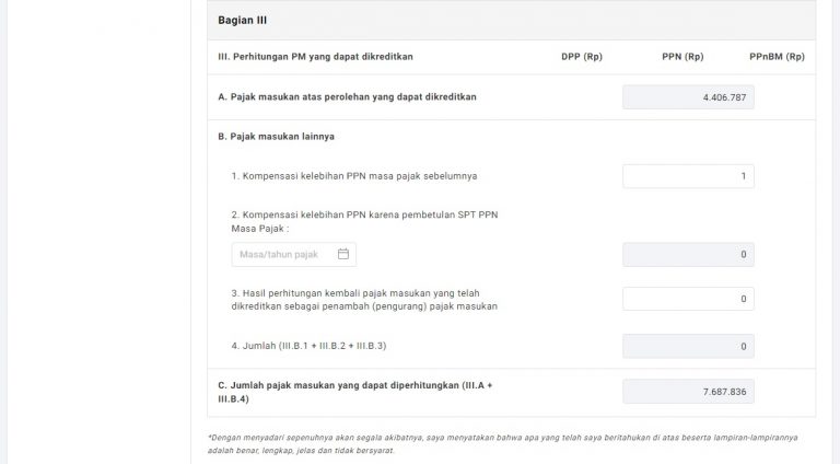 Bentuk, Contoh dan Tata Cara Pengisian SPT Masa PPN