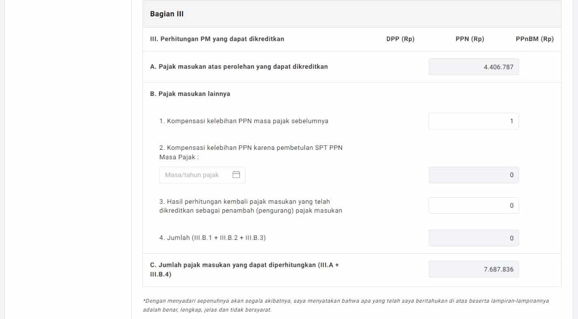 Bentuk Pengisian dan Contoh SPT Masa PPN Adalah Berikut ini!