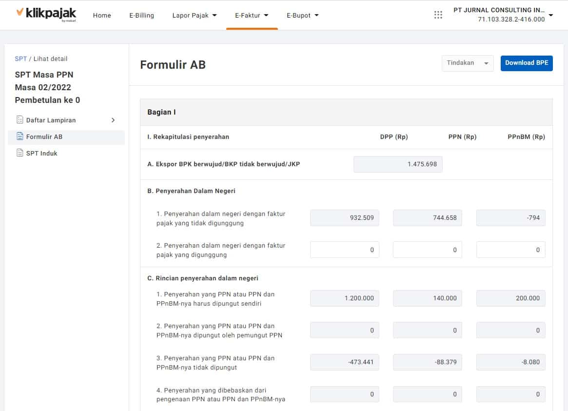 Bentuk Pengisian dan Contoh SPT Masa PPN Adalah Berikut ini!