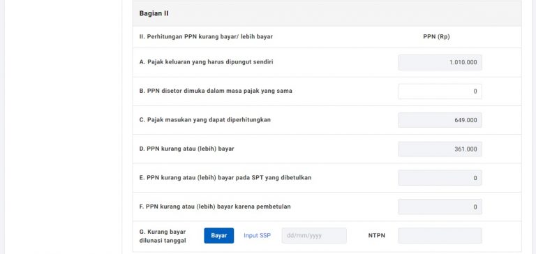 Bentuk, Contoh dan Tata Cara Pengisian SPT Masa PPN