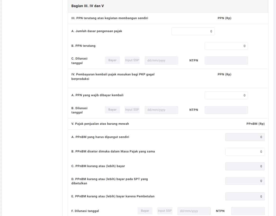 Bentuk, Contoh dan Tata Cara Pengisian SPT Masa PPN