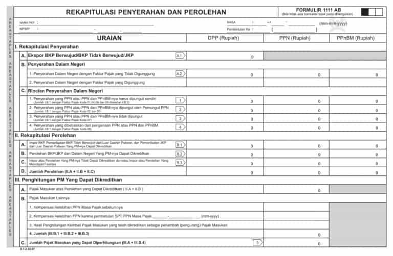 Formulir SPT Masa PPN 1111 : Perlu Isi saat Lapor SPT PPN e-Faktur 3.0