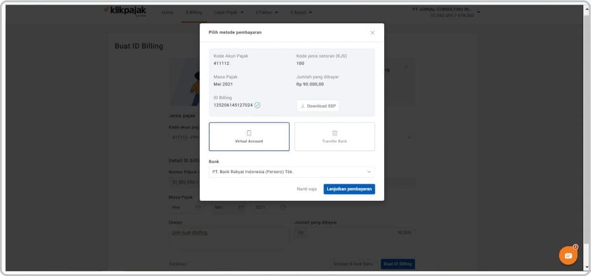 Panduan Cara Membuat Kode Billing Pajak Online