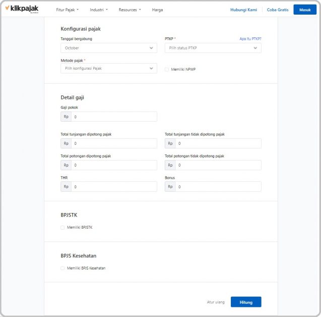 Kalkulator PPh 21 Klikpajak : Begini Cara Menghitungnya
