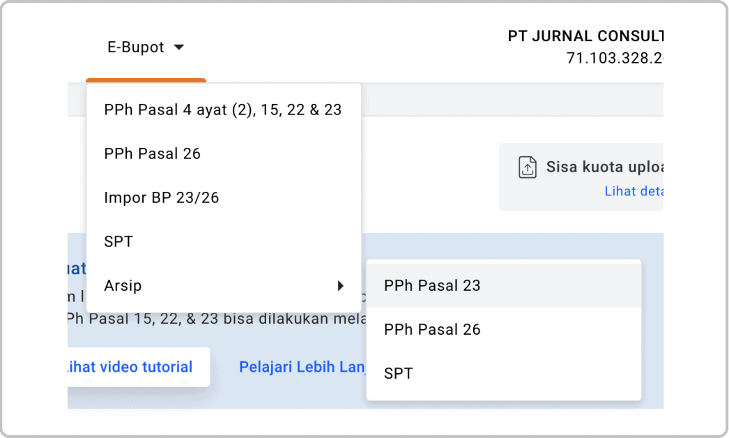 Cara Lapor SPT Masa PPh Unifikasi dan Contoh Form SPT PPh 23