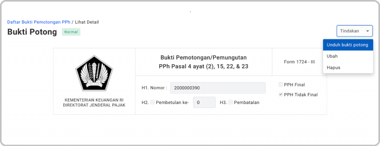 Cara Membuat Bukti Potong PPh Unifikasi di eBupot Klikpajak Cara Membuat Bukti Potong PPh Unifikasi di eBupot Klikpajak