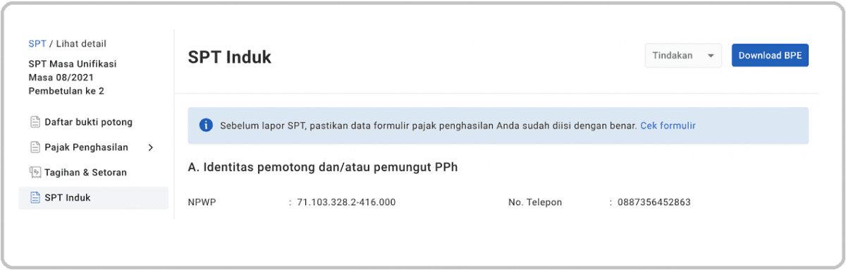 Cara Lapor SPT Masa PPh Unifikasi dan Contoh Form SPT PPh 23