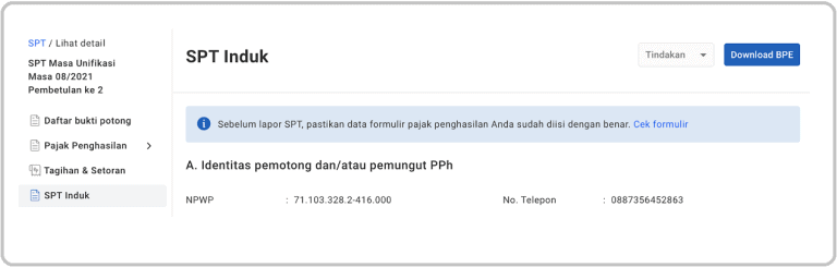 Cara Lapor SPT Masa PPh Unifikasi dan Contoh Form SPT PPh 23