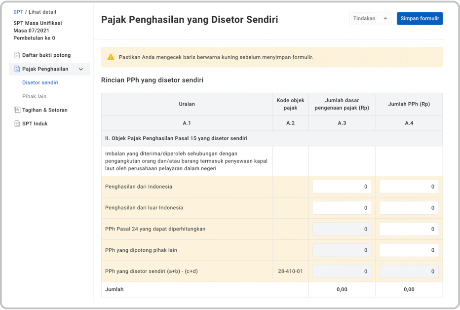 Cara Lapor SPT Masa PPh Unifikasi dan Contoh Form SPT PPh 23