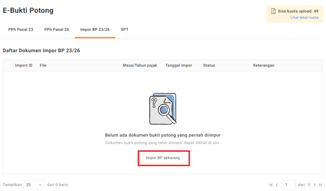 Bagaimana Cara Impor Bukti Potong PPh 23 ke eForm?