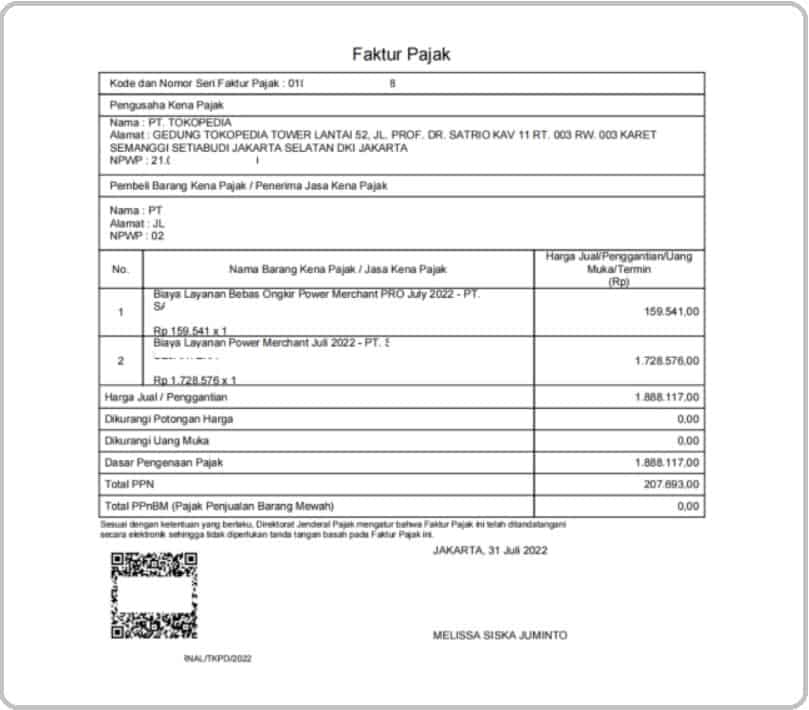 Cara Mendapatkan Faktur Pajak Tokopedia